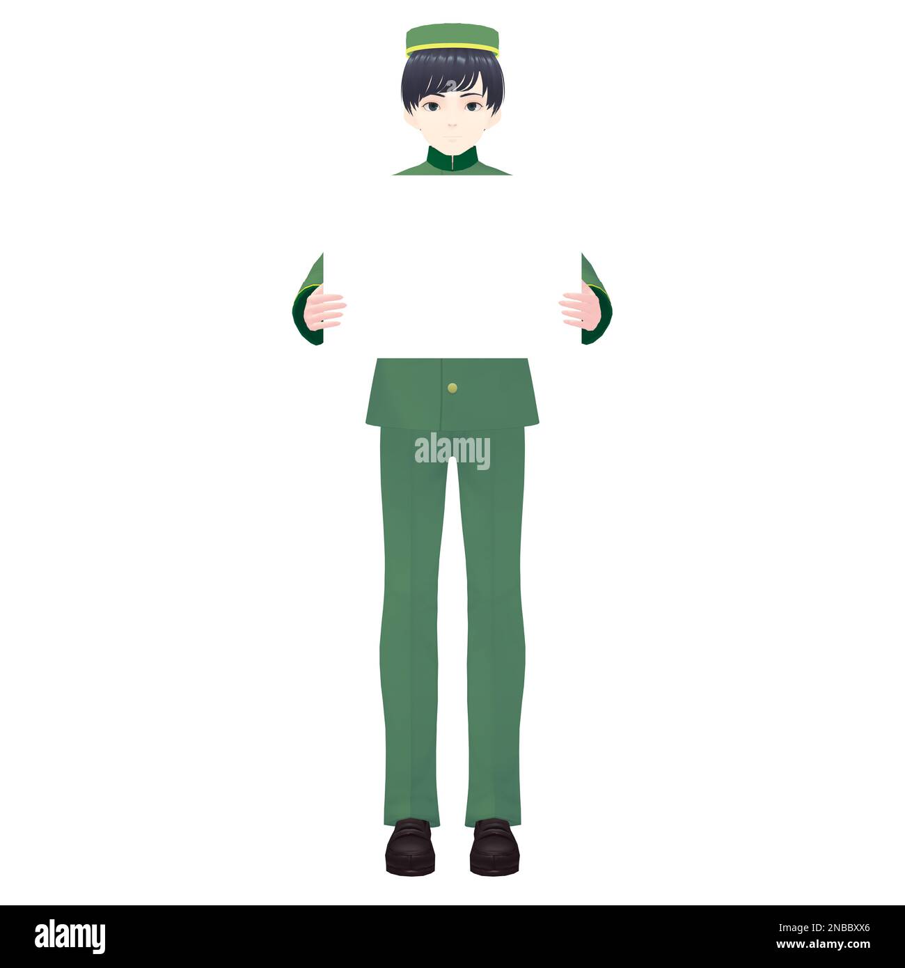 Male Hotel Staff, 3D model Stock Photo - Alamy