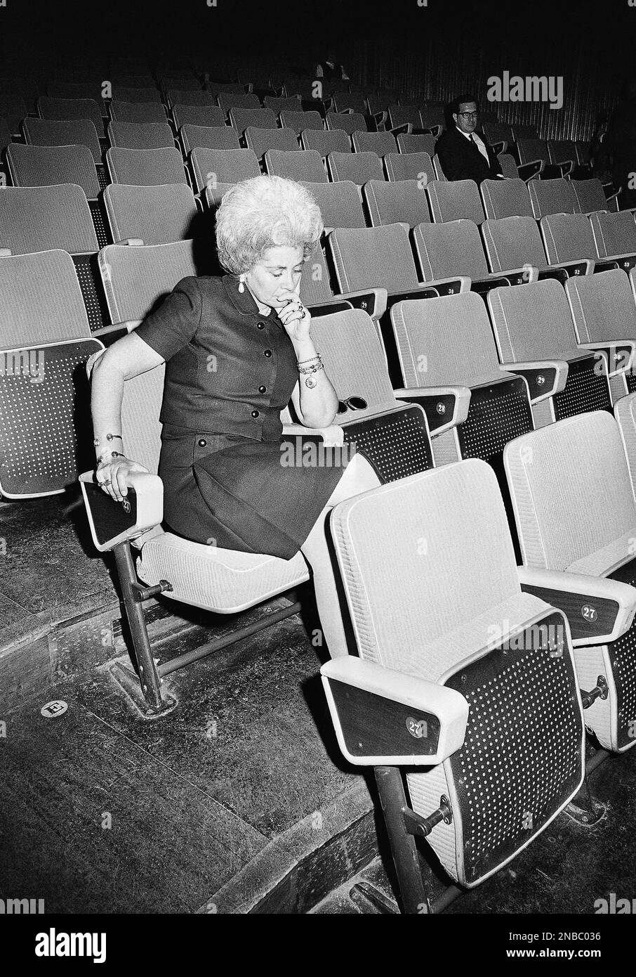 Queen Frederika of the Hellenes sits all alone in the London Festival ...
