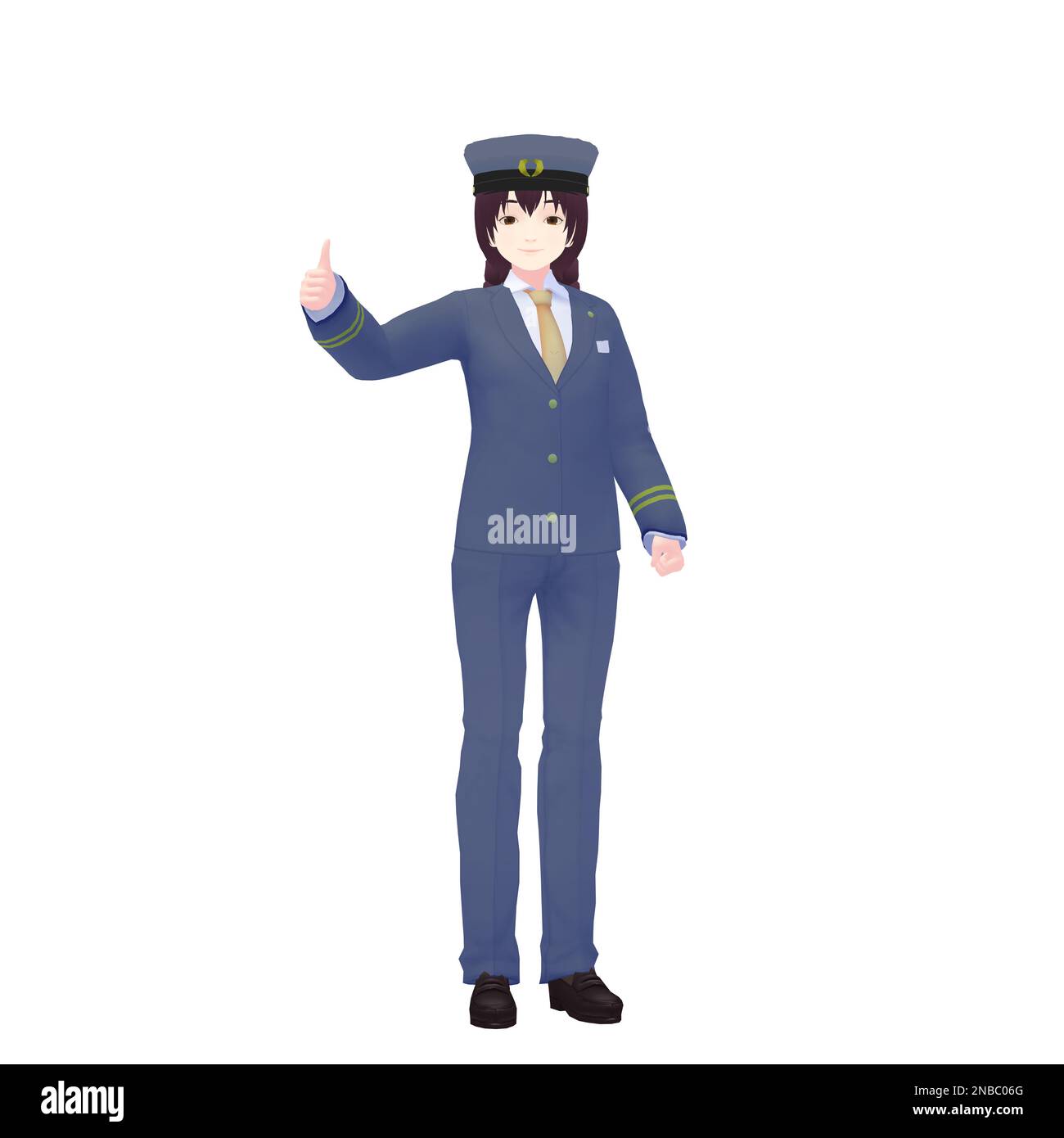 Female Driver, 3D model Stock Photo - Alamy