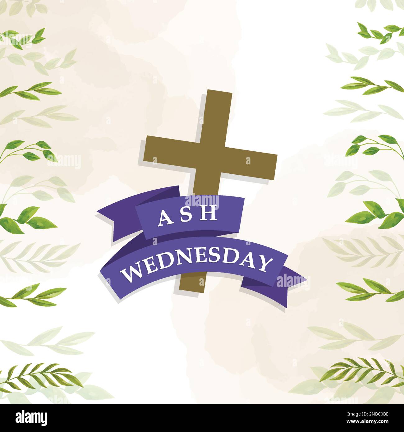 Poster with traditional representative elements for Lent beginning in ...