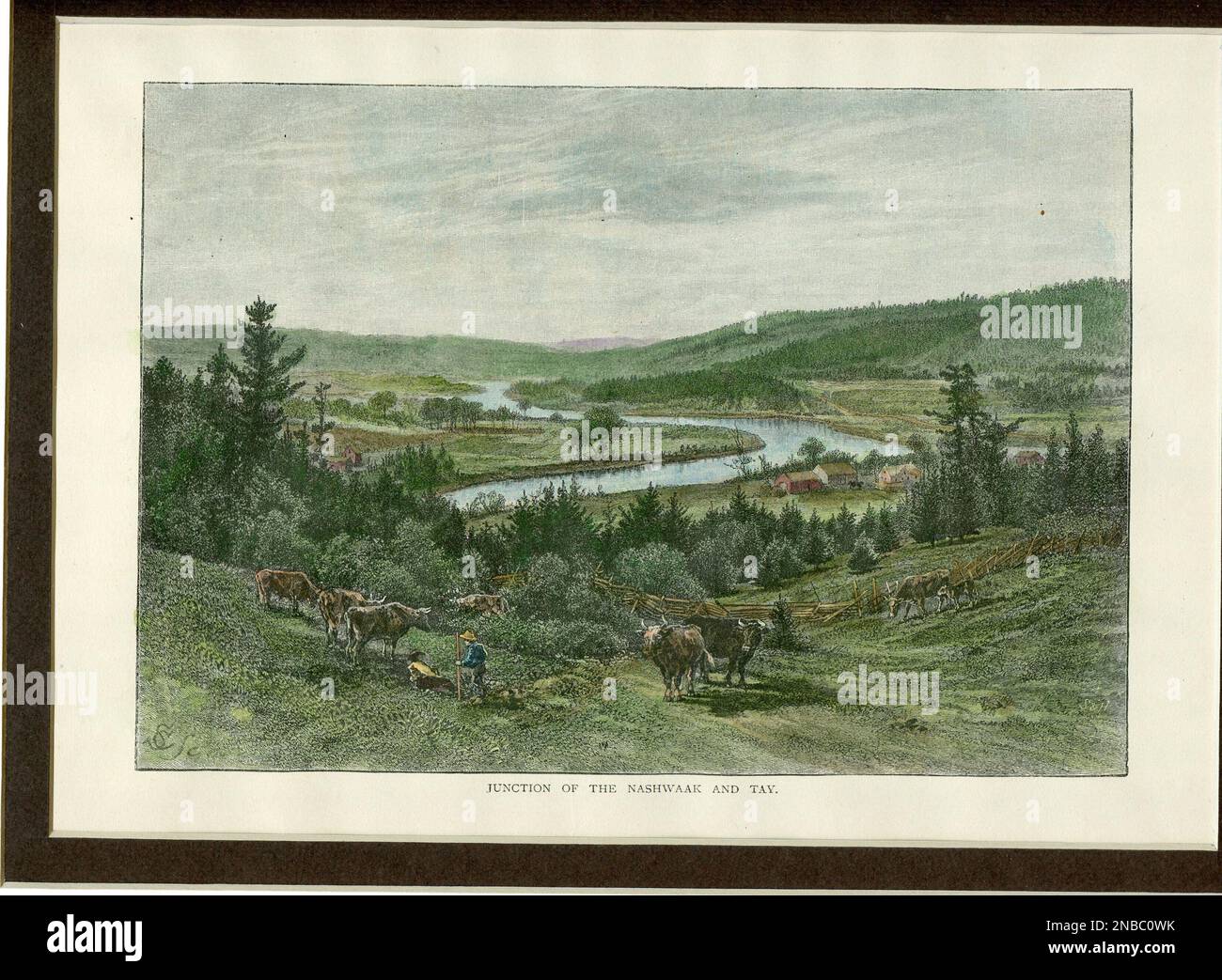 Antique Print of New Brunswick Stock Photo - Alamy
