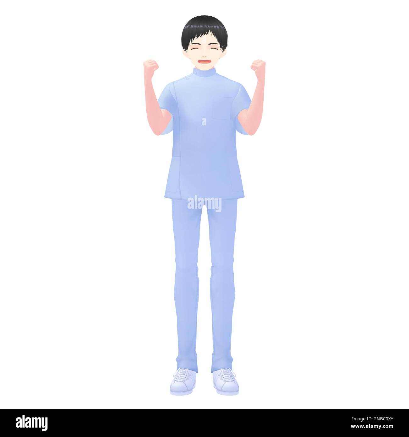 Male Nurse, 3D model Stock Photo - Alamy