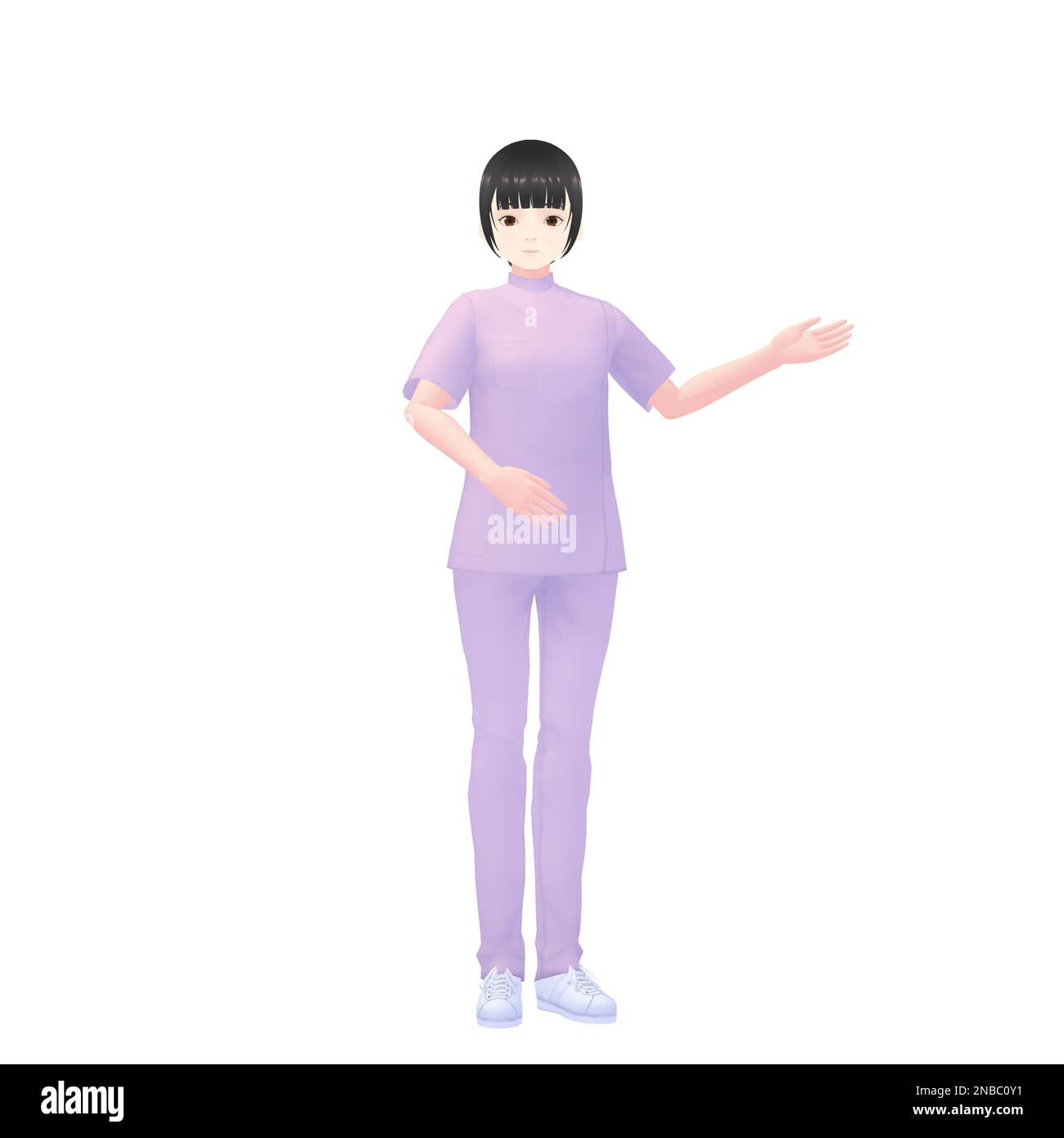 Female Nurse, 3D model Stock Photo - Alamy