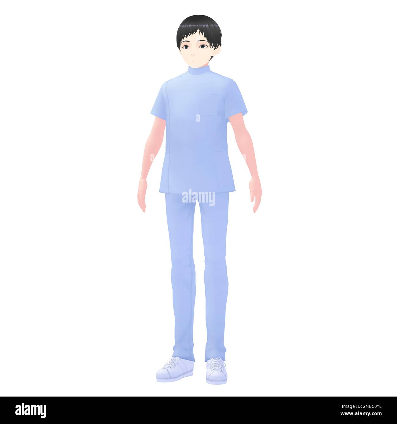 Male Nurse, 3D model Stock Photo - Alamy