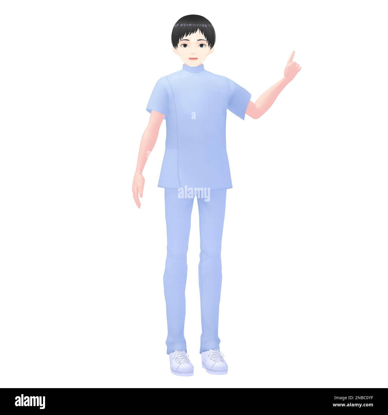 Male Nurse, 3D model Stock Photo - Alamy