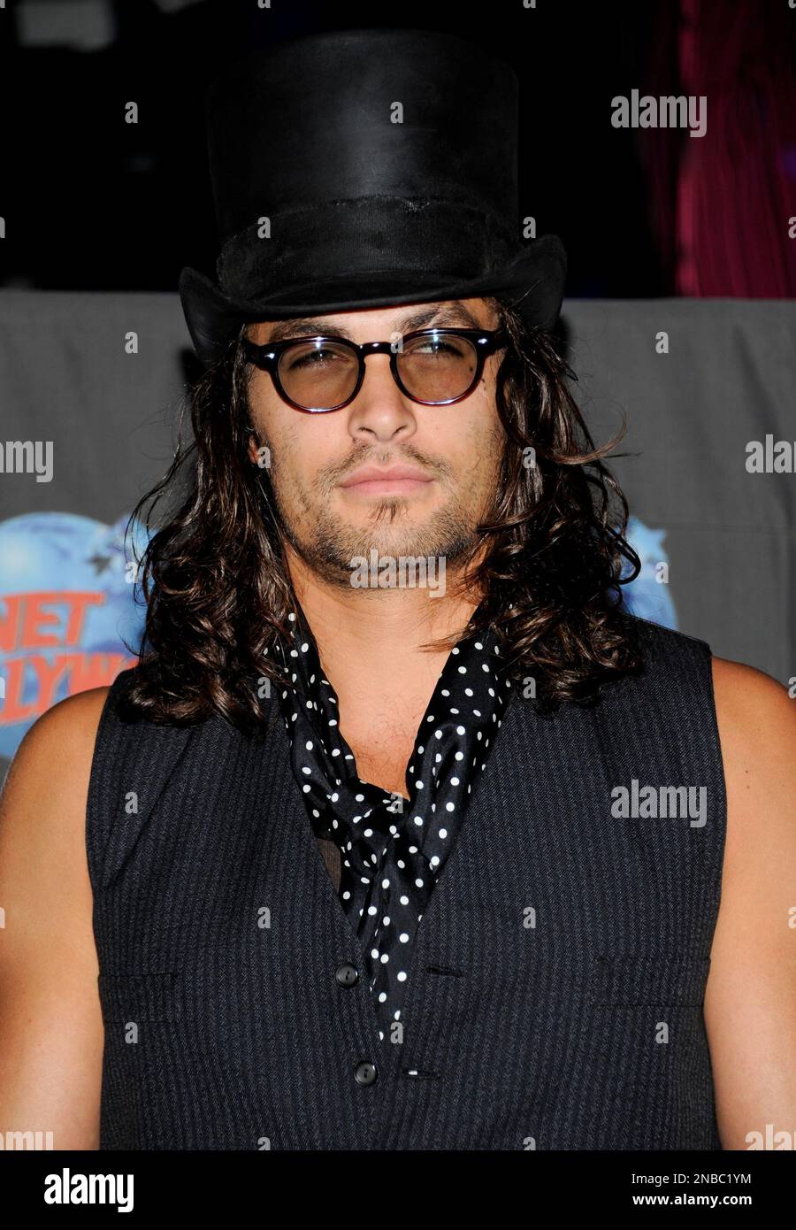 Actor Jason Momoa makes an appearance at Planet Hollywood Times Square ...
