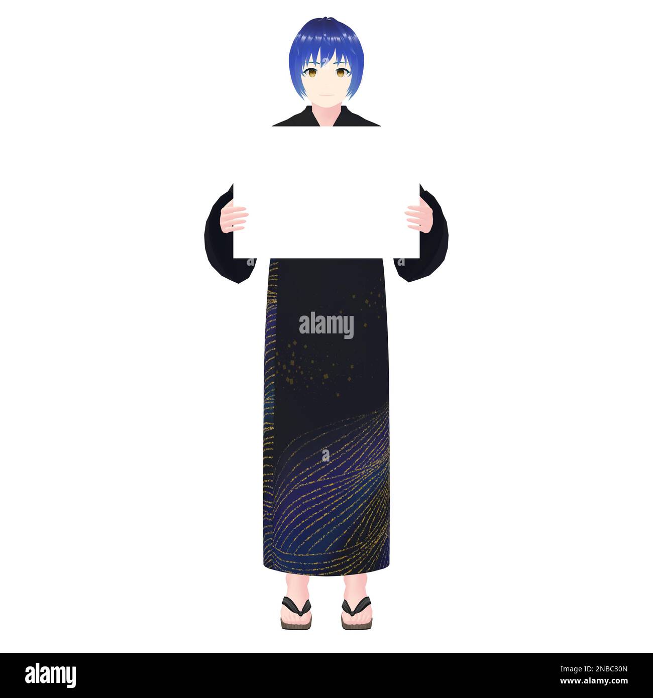 Male Sightseeing Guide, 3D model, Manga Style Stock Photo - Alamy