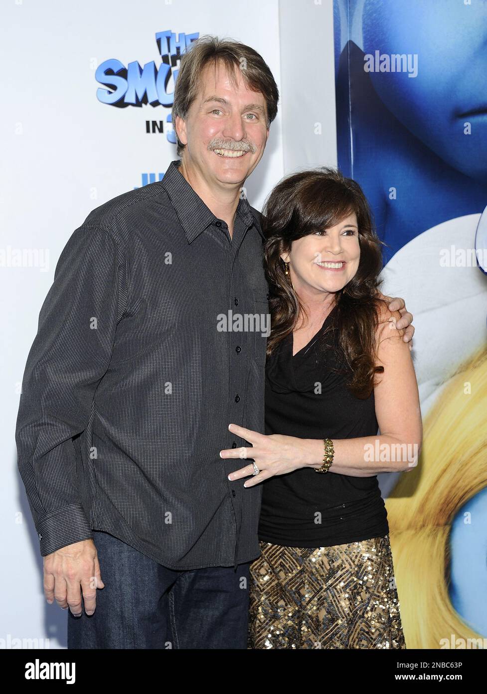 Comedian Jeff Foxworthy and wife attend the premiere of 'The Smurfs' at ...