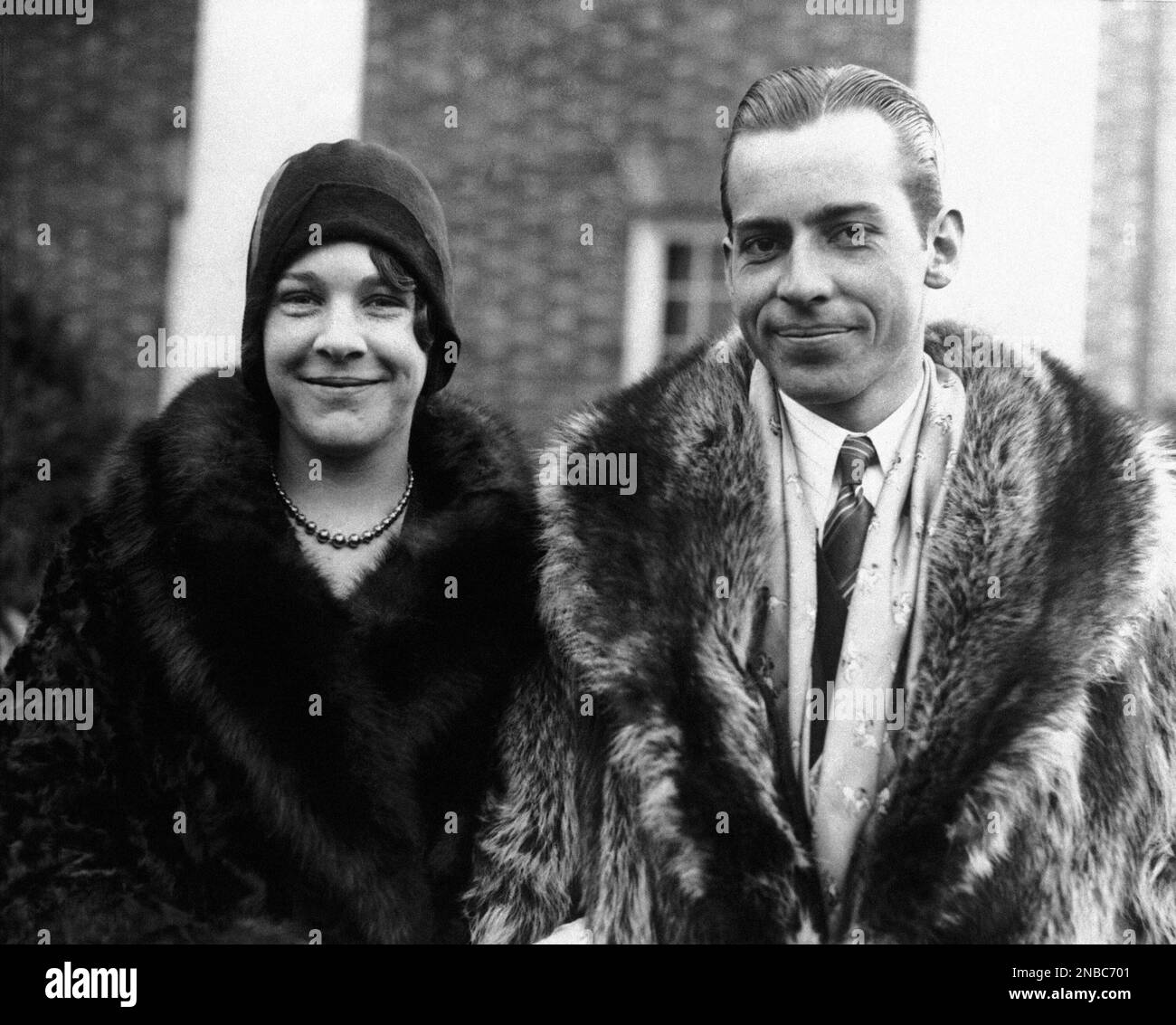 Florence Trumbull and John Coolidge shown together on Sept. 16, 1929 ...