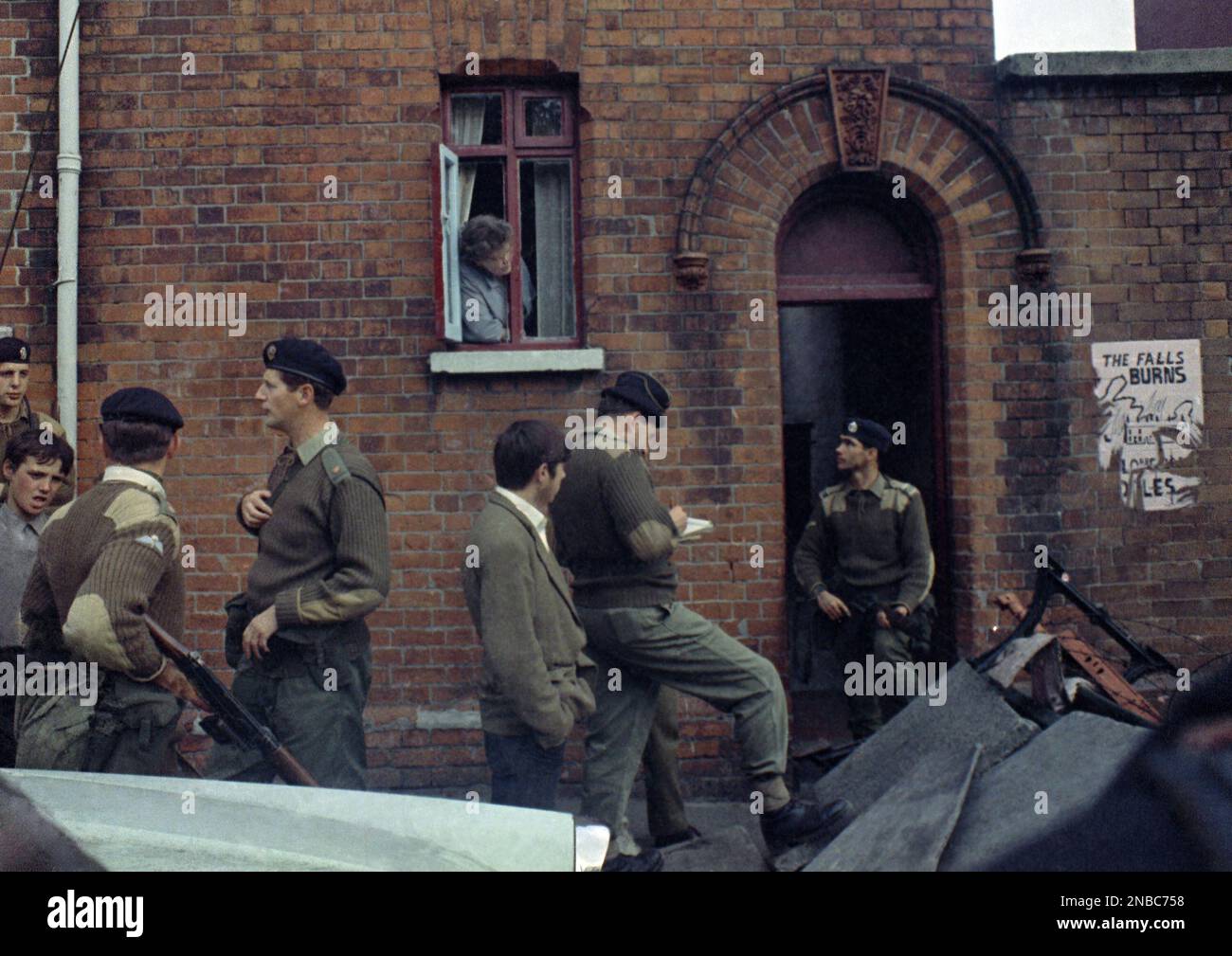 Armed British soldiers in Belfast, Northern Ireland during disorders in ...