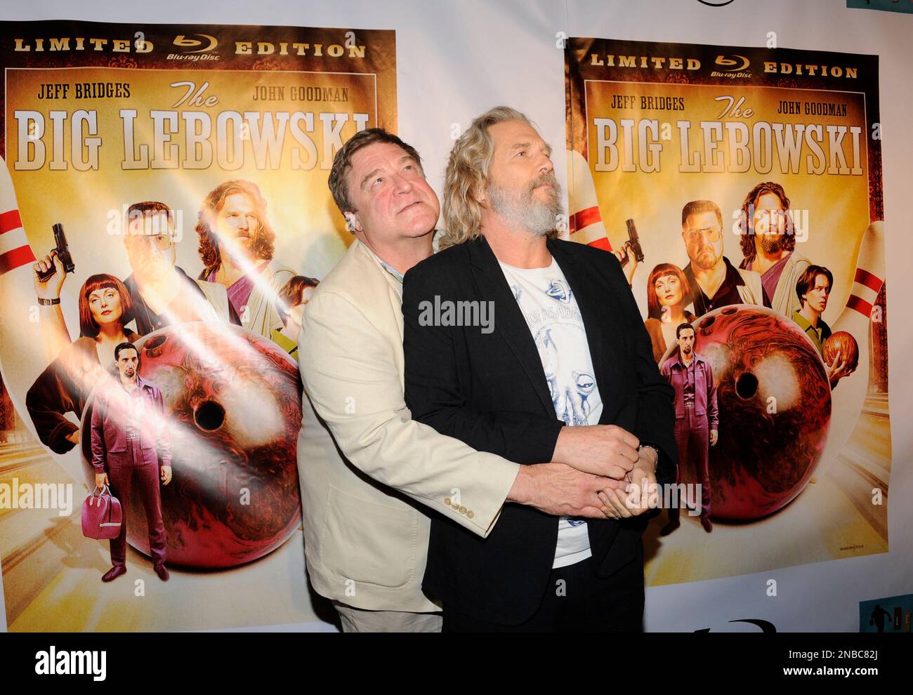 Actors Jeff Bridges, left, and John Goodman attend 'The Big Lebowski ...