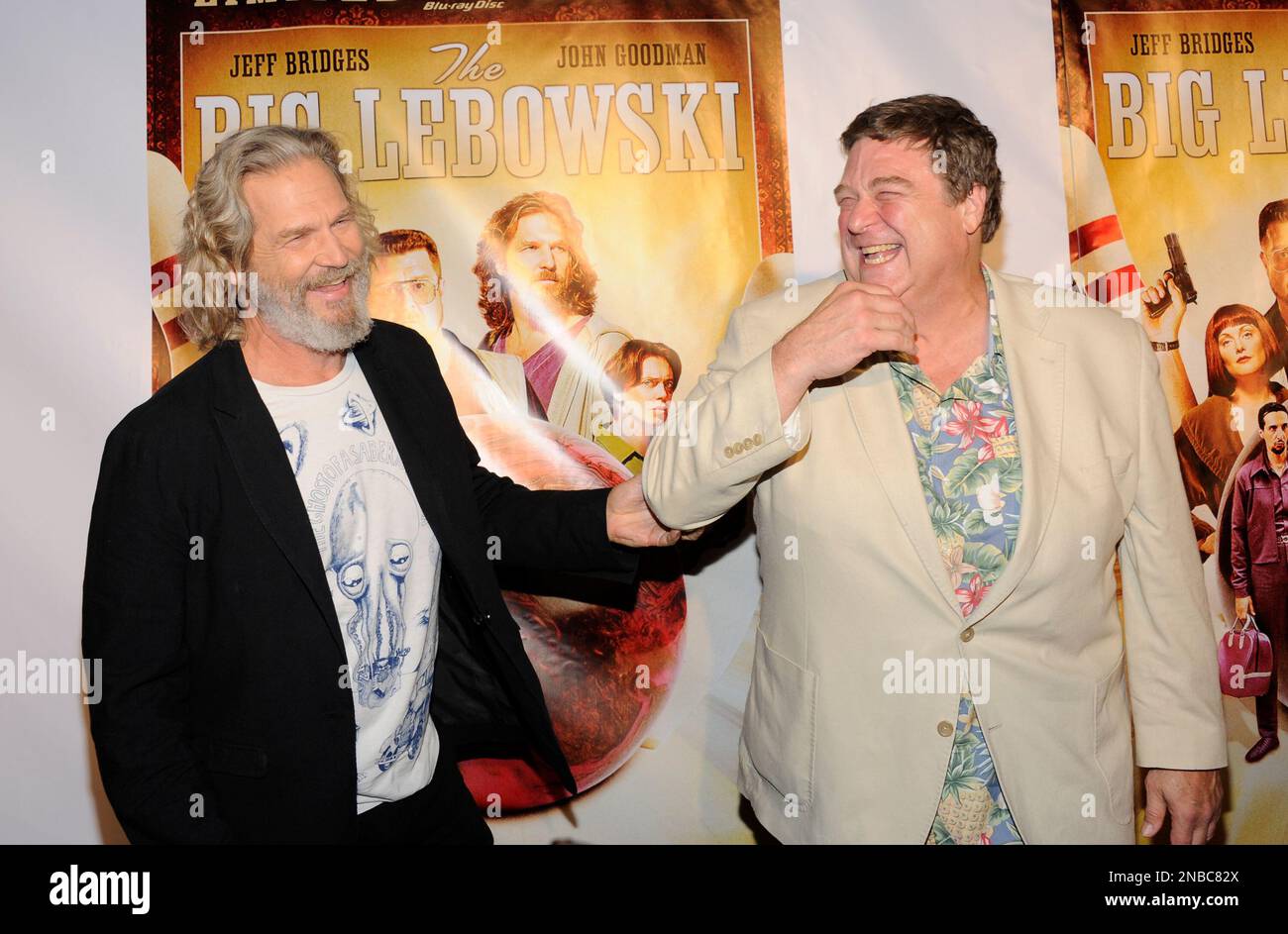 Actors Jeff Bridges, left, and John Goodman attend 'The Big Lebowski ...