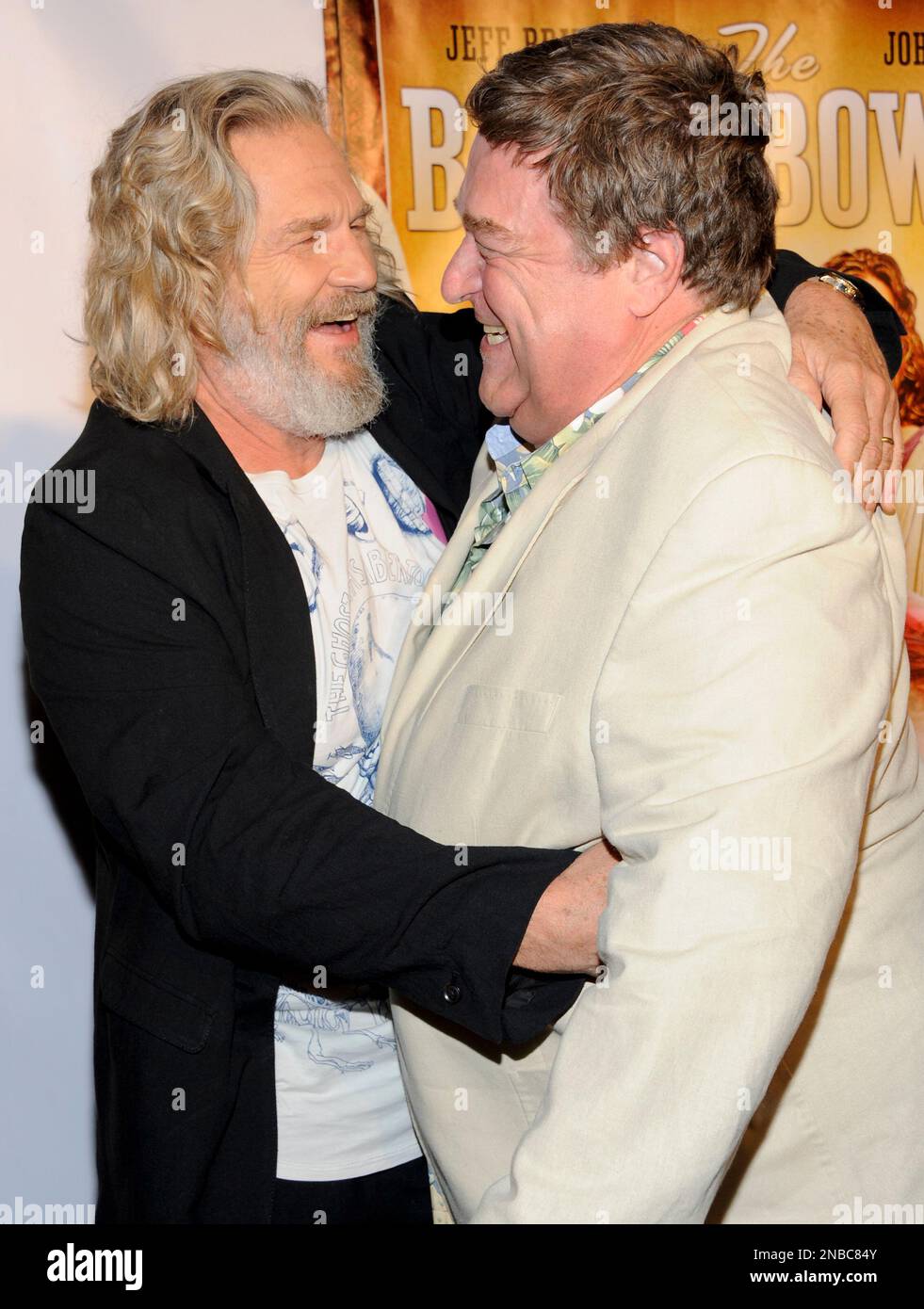Actors Jeff Bridges, left, and John Goodman attend "The Big Lebowski ...