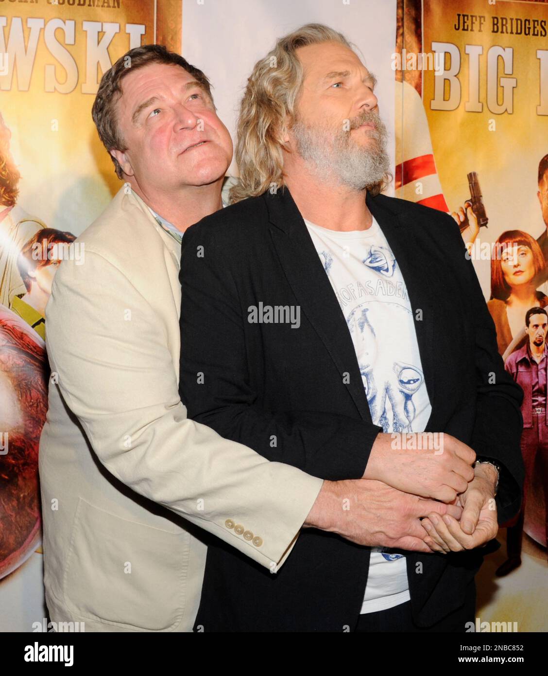 Actors Jeff Bridges, left, and John Goodman attend 'The Big Lebowski ...