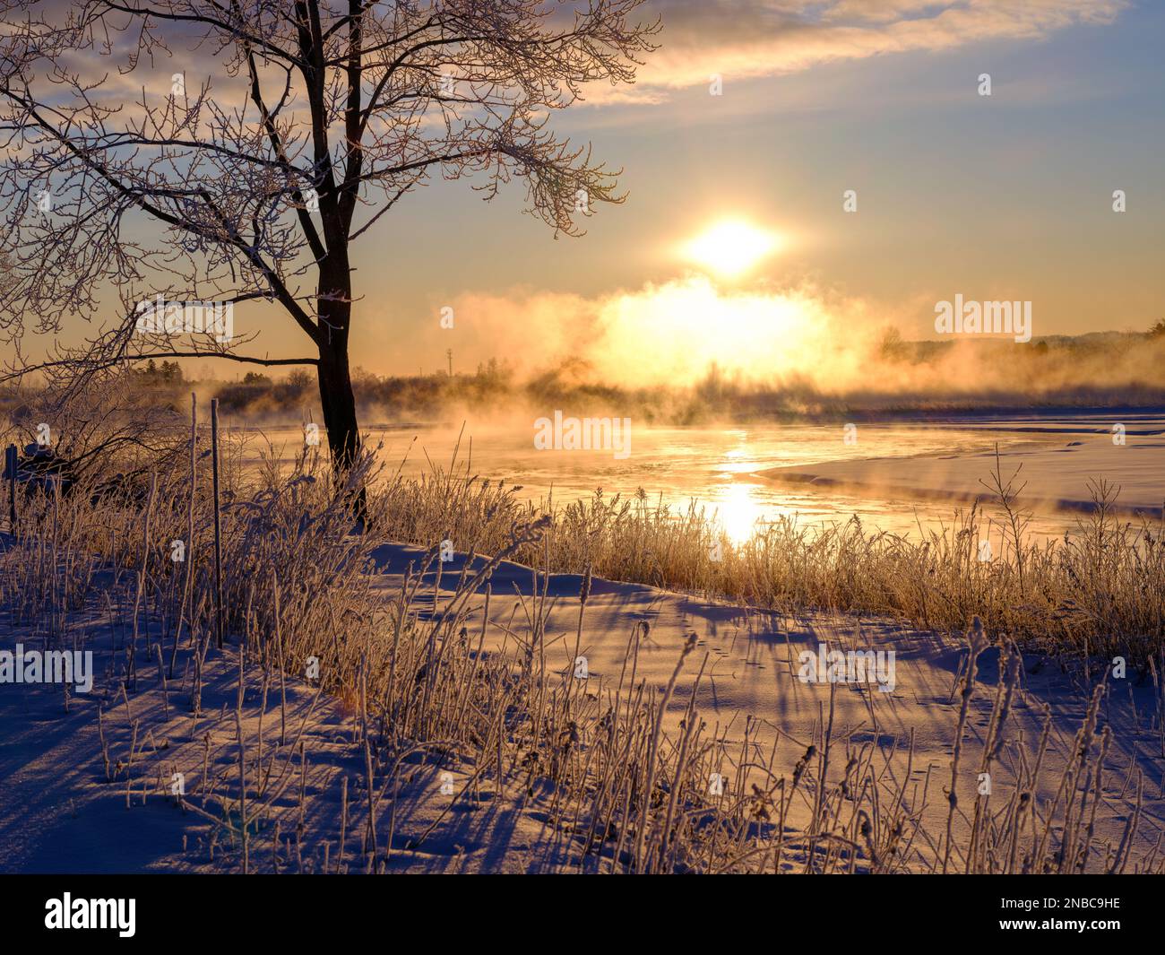 River in Severe Cold Weather Stock Photo - Alamy