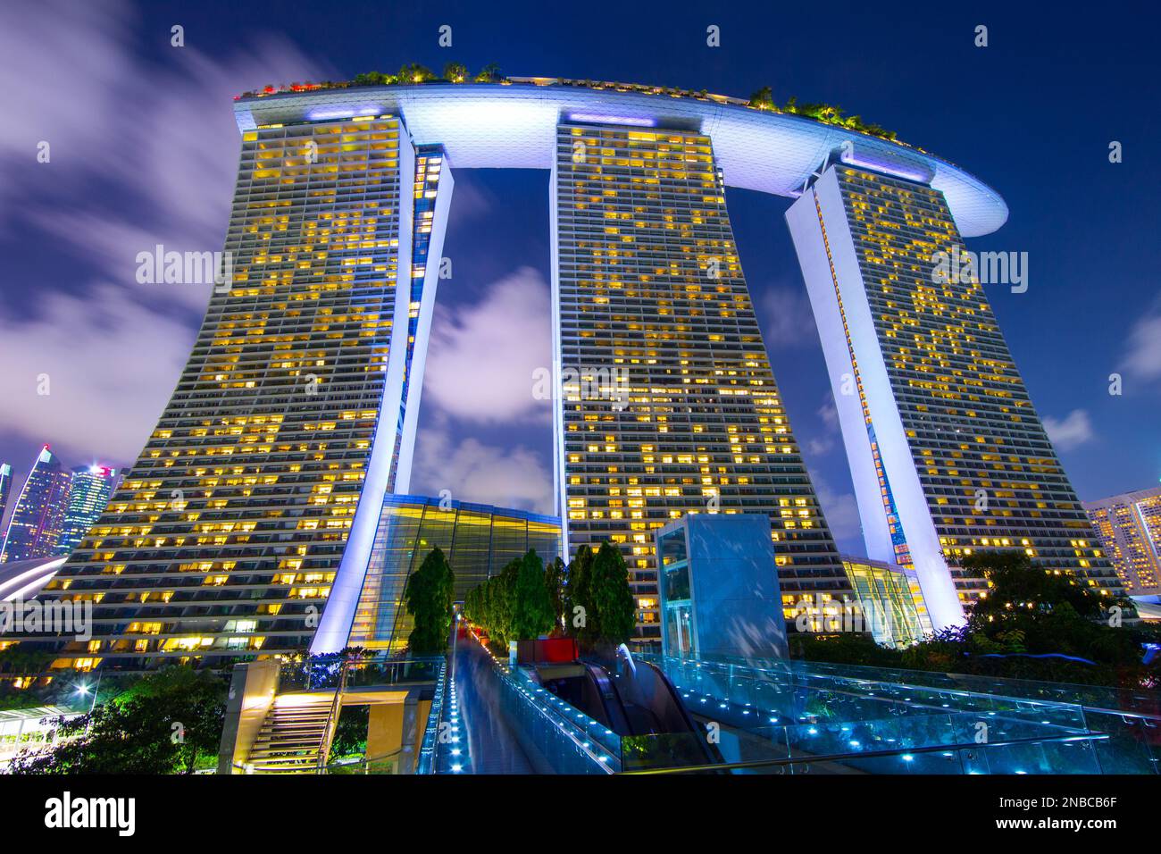 The Marina Bay Sands Hotel in Singapore, seen from the Marina Bay ...