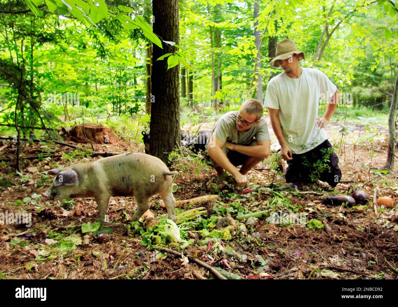 In this Aug. 5, 2011 photo, Jameson Small, left, and Patrick Gale look ...