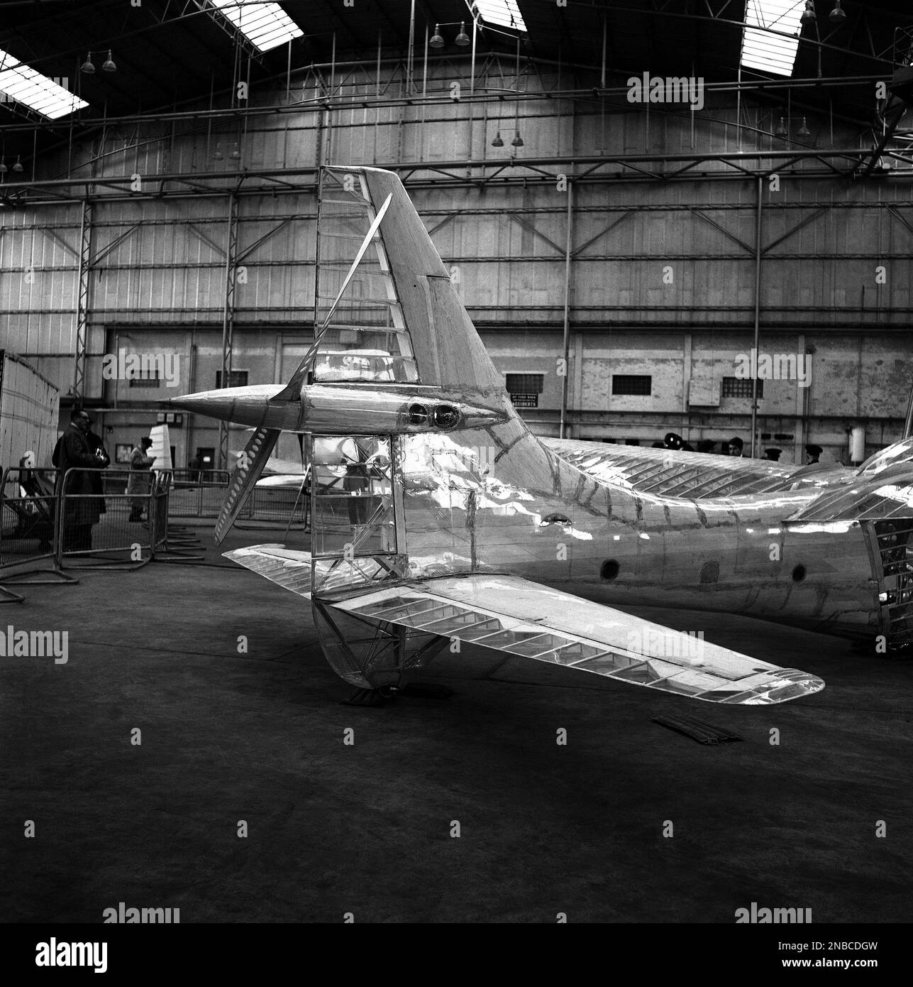 The tail assembly and pusher-propeller of "Puffin", the first man ...