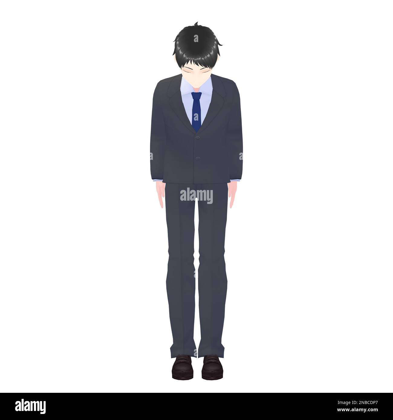 Male Civil Servant, Male Bank Teller, 3D model Stock Photo - Alamy