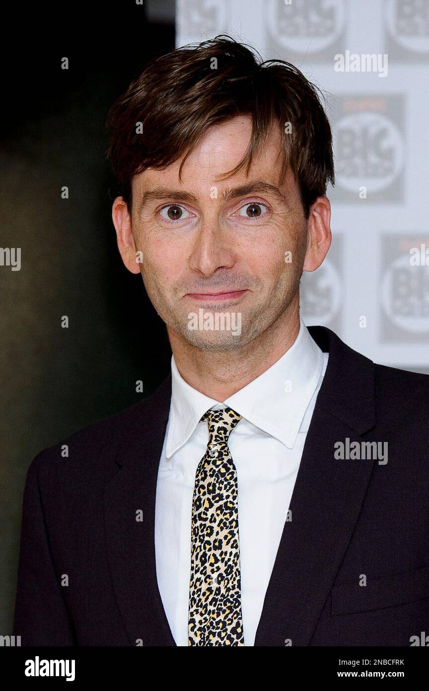 British actor David Tennant arrives for the UK premiere of Fright Night ...
