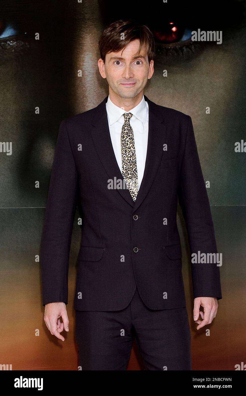 British actor David Tennant arrives for the UK movie premiere of Fright ...