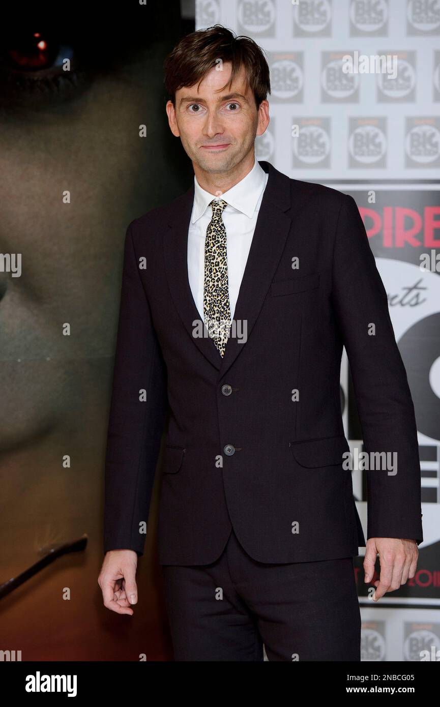 British actor David Tennant arrives for the UK premiere of Fright Night ...