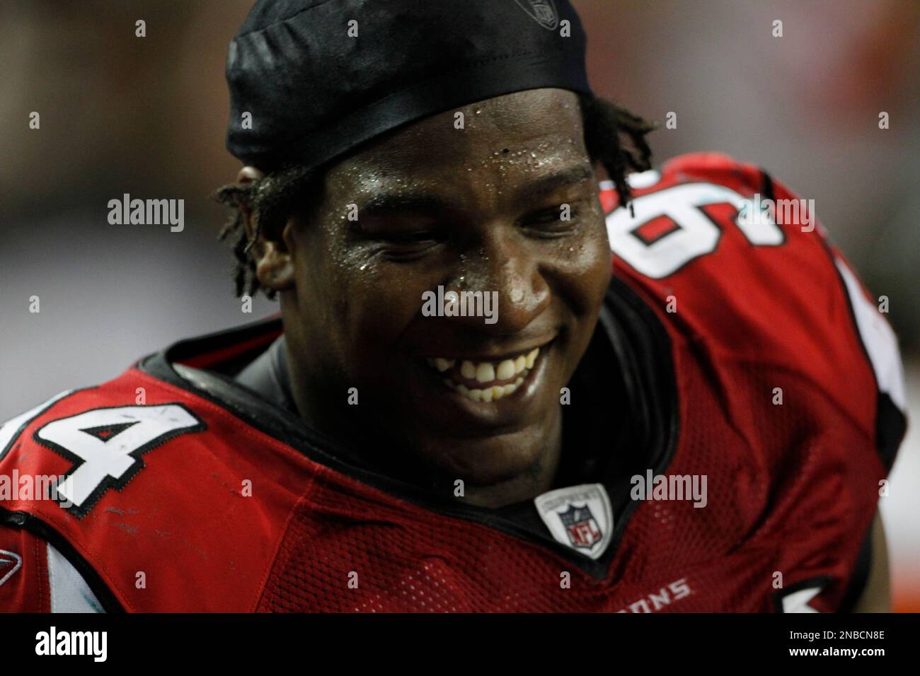 Atlanta Falcons defensive tackle Peria Jerry (94) is seen on the side ...