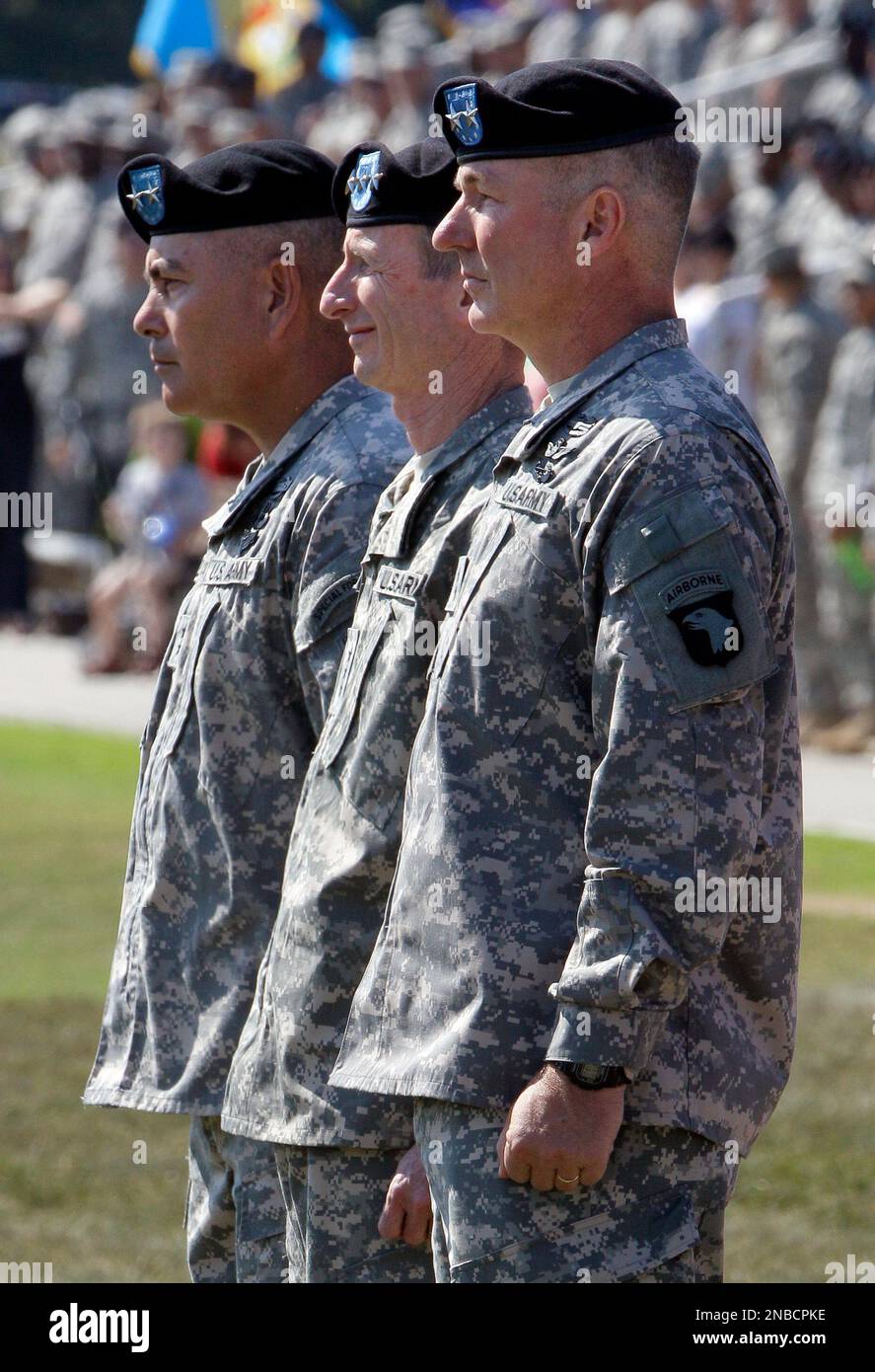 Maj. Gen. James C. McConville, right, the new commander of the 101st ...