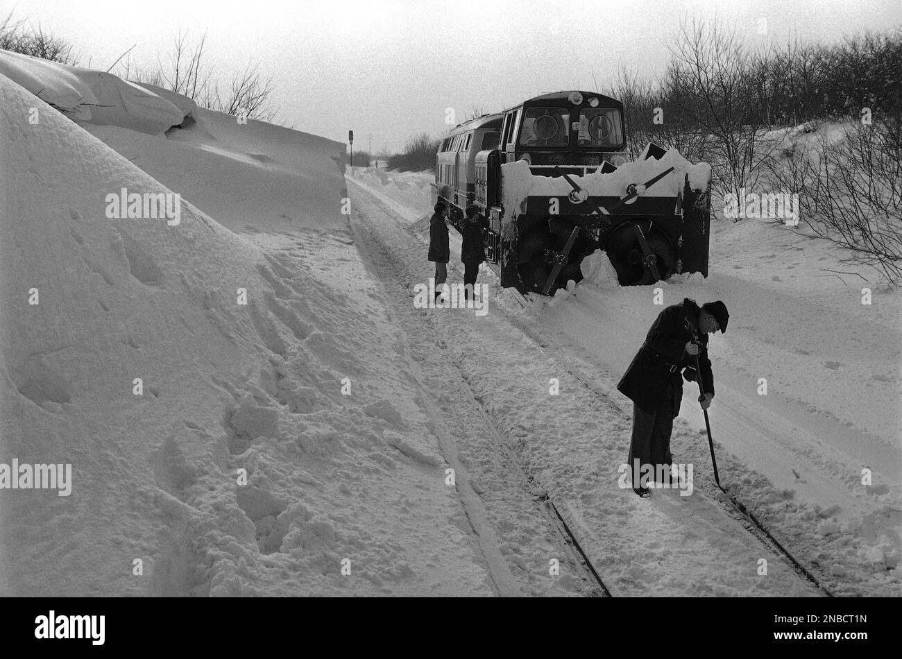 A train of the West German Bundesbahn bound for Puttgarden ferry harbor ...
