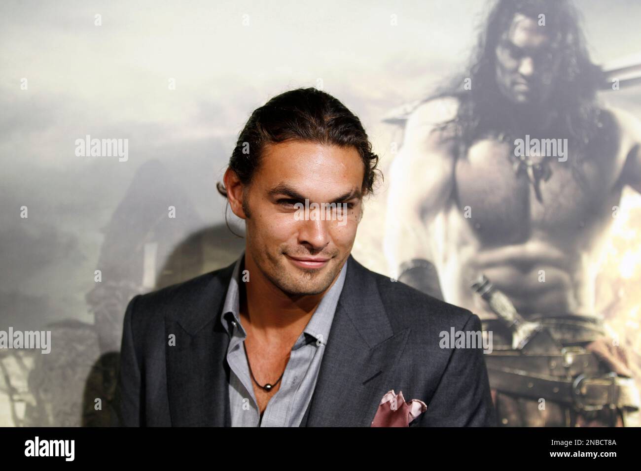 Jason Momoa arrives the premiere of "Conan the Barbarian" in Los ...