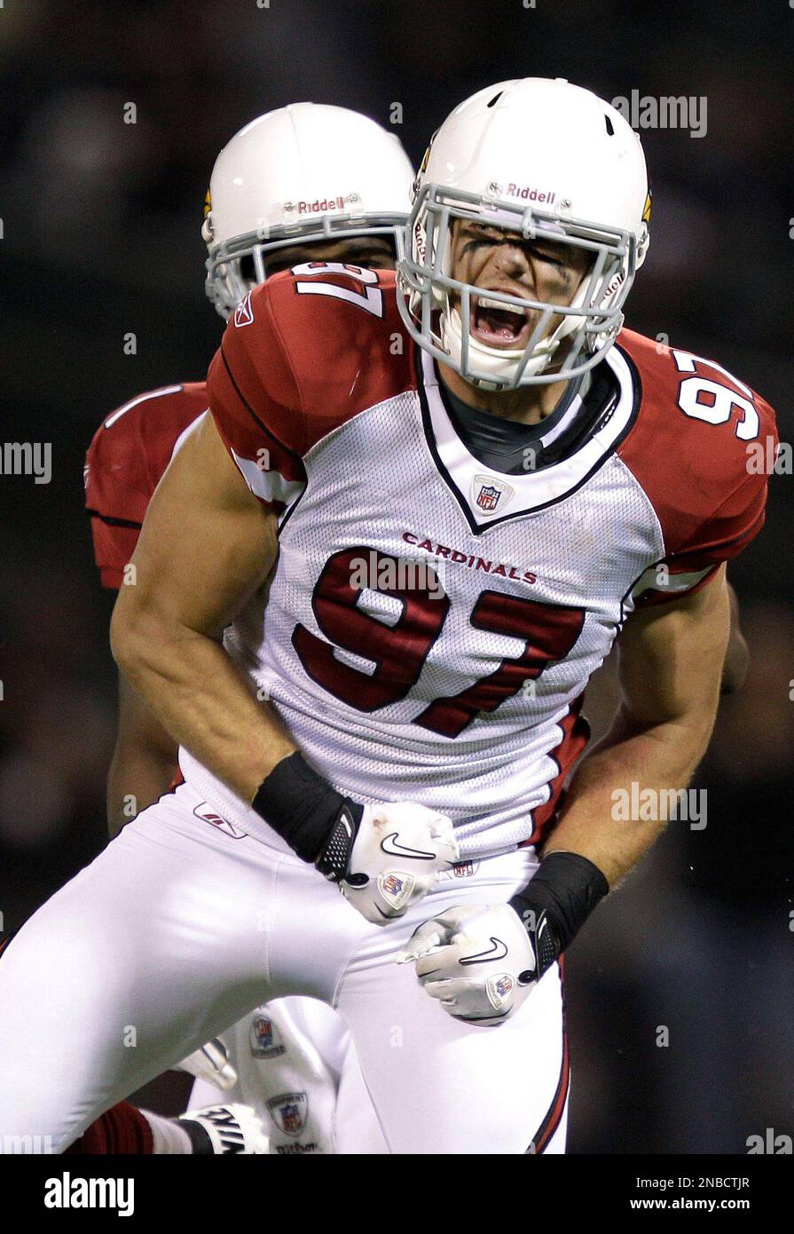 Arizona Cardinals linebacker Stewart Bradley (97) celebrates after ...
