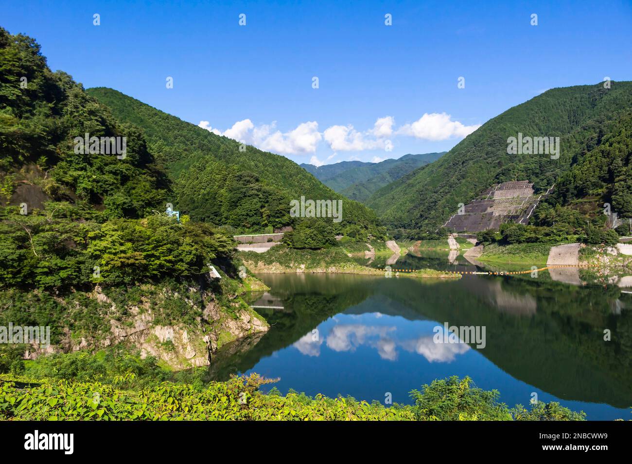 Rock fill dam "Arima", multiperpose, Lake Naguri(Nagriko), Okumusashi ...