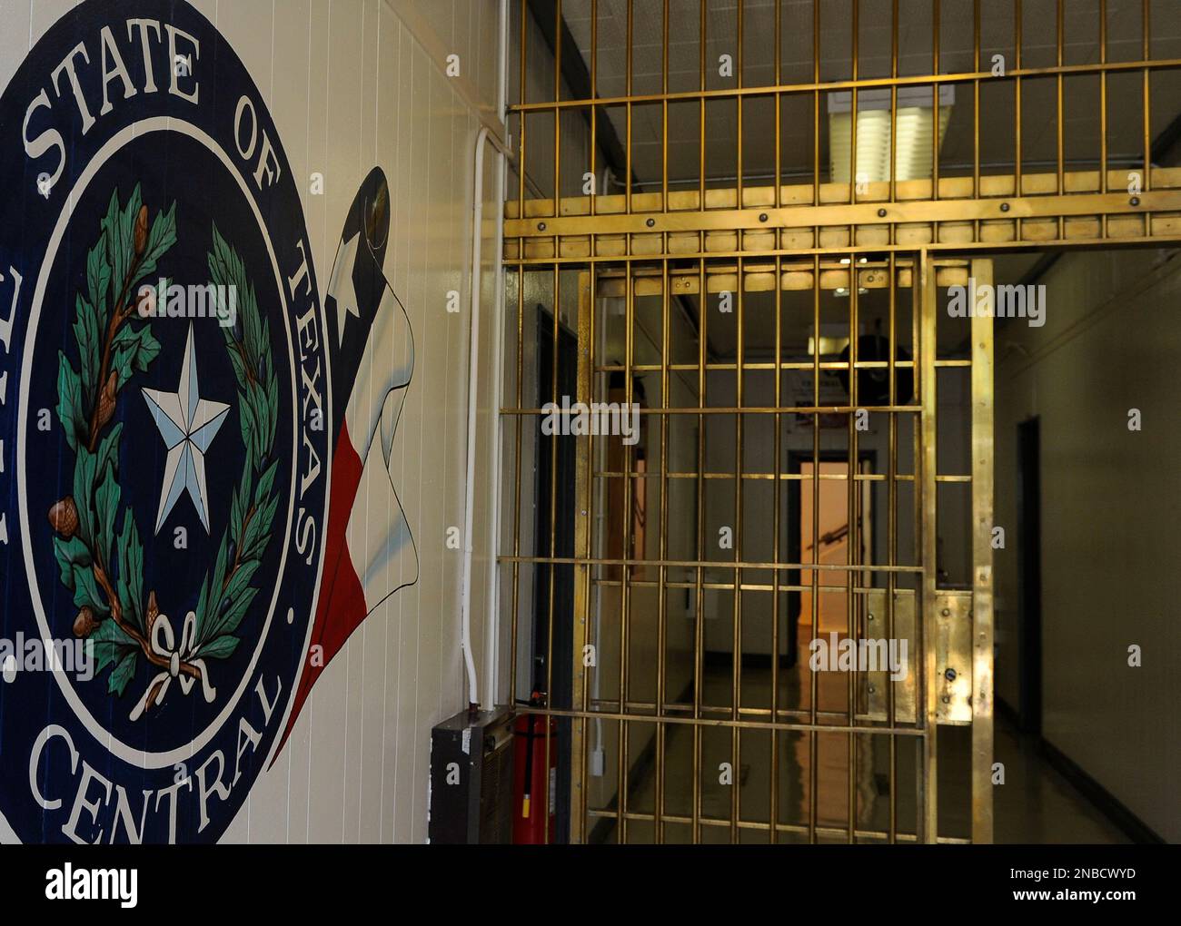 The Texas Department of Criminal Justice Central Unit seal is painted ...