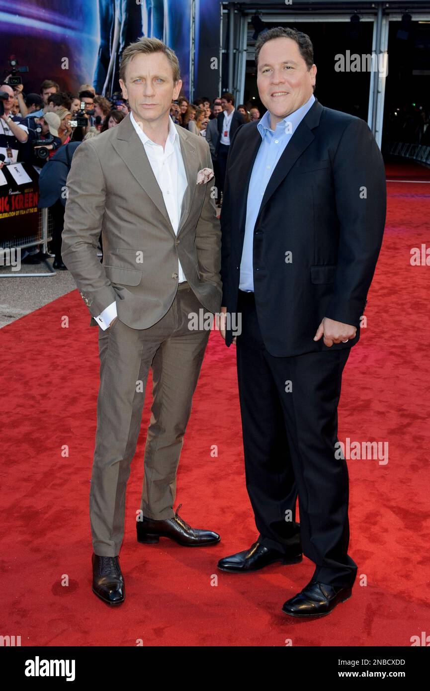 British actor Daniel Craig, left, and U.S. director Jon Favreau arrive ...