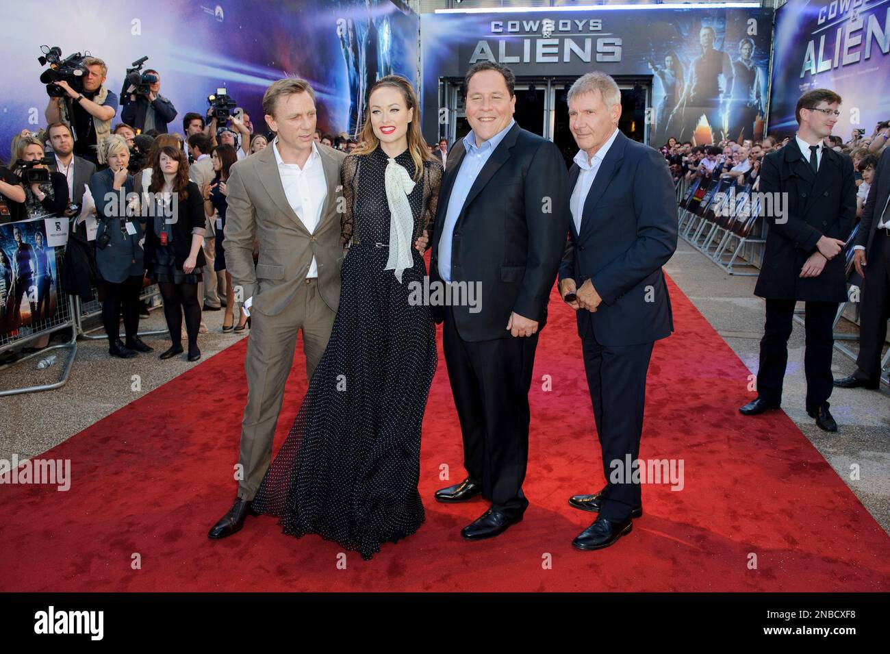 From left, British actor Daniel Craig, U.S. actress Olivia Wilde, U.S ...
