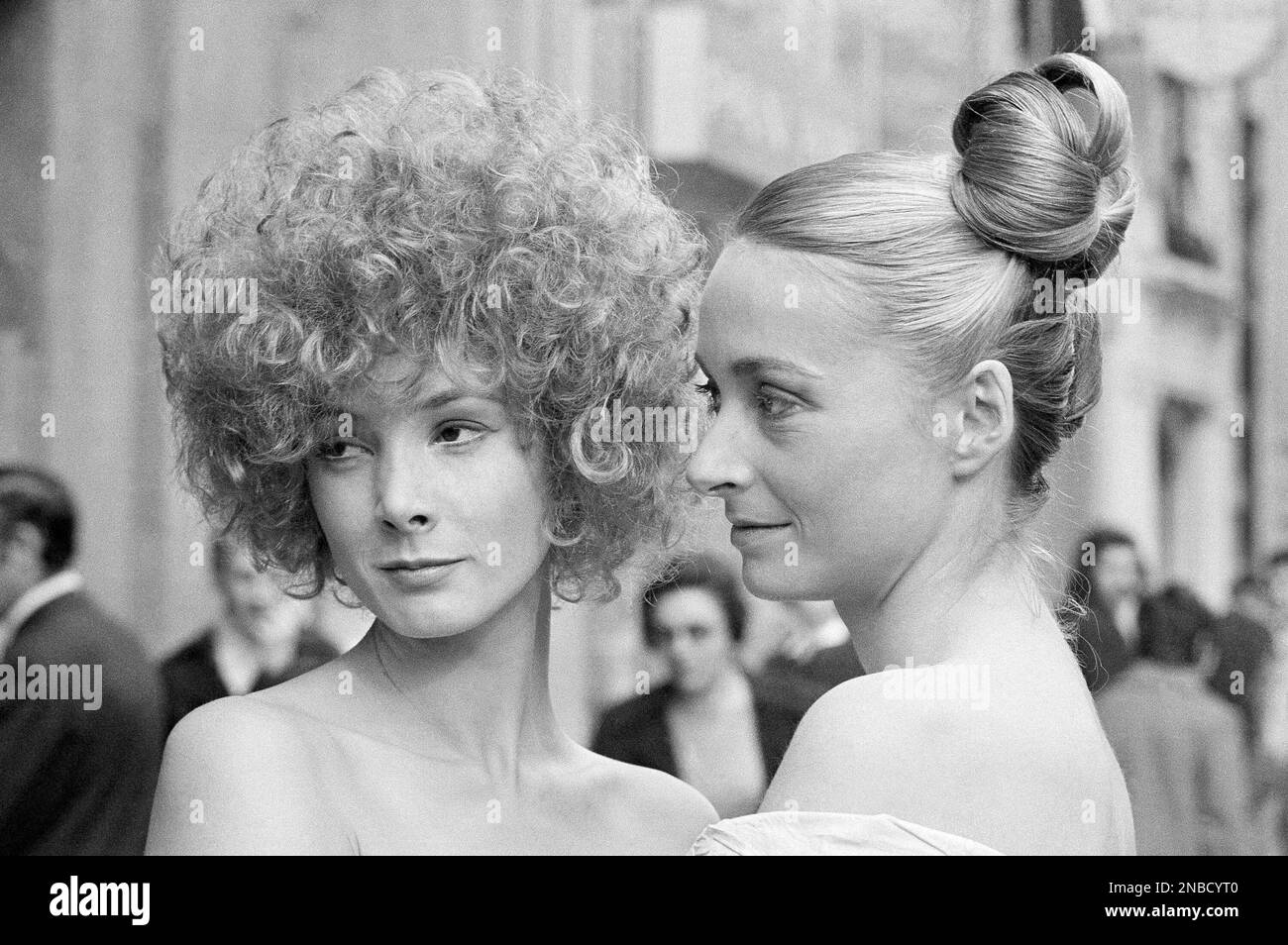 Paris hairstylist Molinario created these hairdos for two young ...