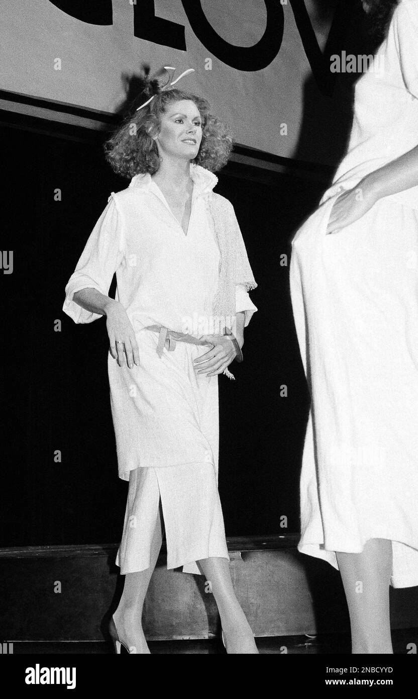 Hair styles modeled in New York on Tuesday, Nov. 1, 1977 during a ...