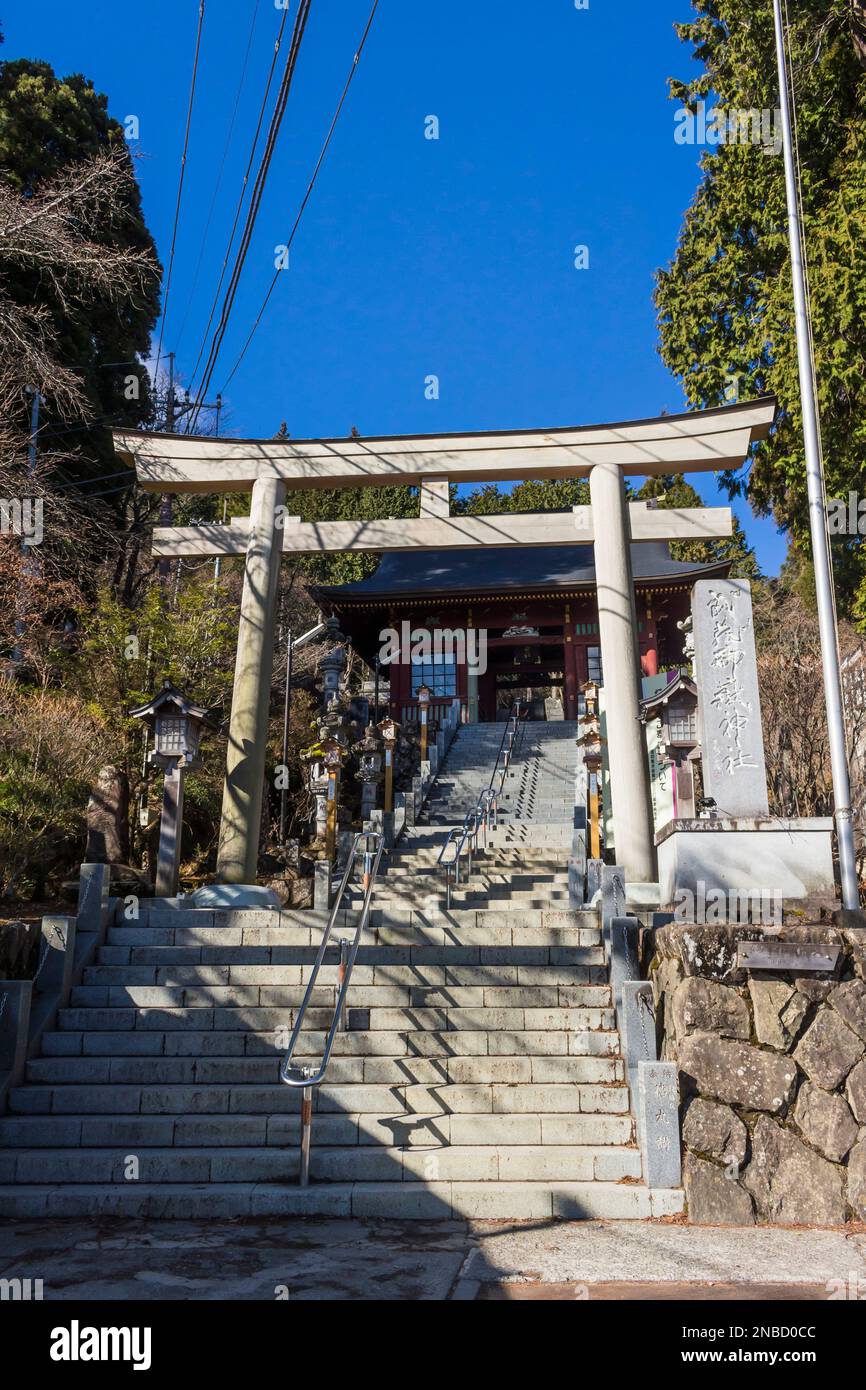 Musashi-Mitake-jinja(shrine), Torii as a form of gate, Mount Mitake ...