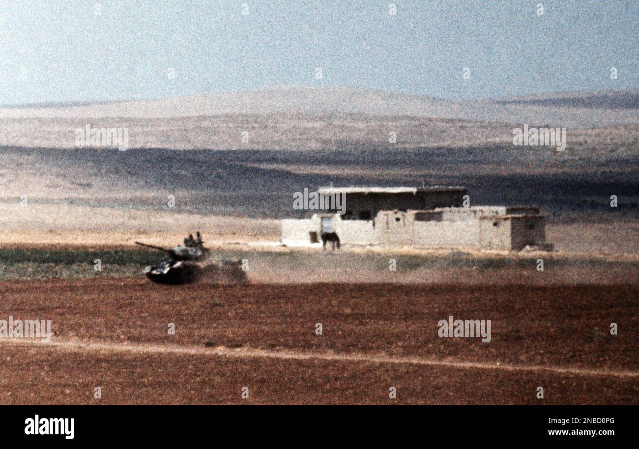 A Syrian tank moves along the Jordanian-Syrian border in 1971. (AP ...