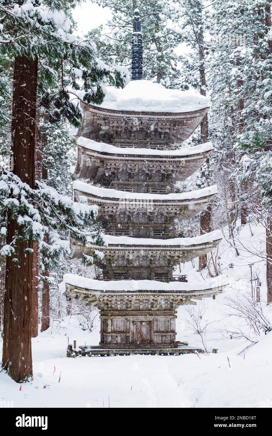 Dewa Sanzan - Hagurosan(Mt.Haguro), 5-storied pagoda, national treasure ...