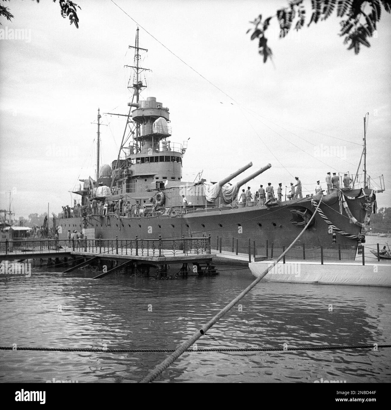 The new giant Japanese-built Siamese gunboat "Dhonburi", or HTMS ...