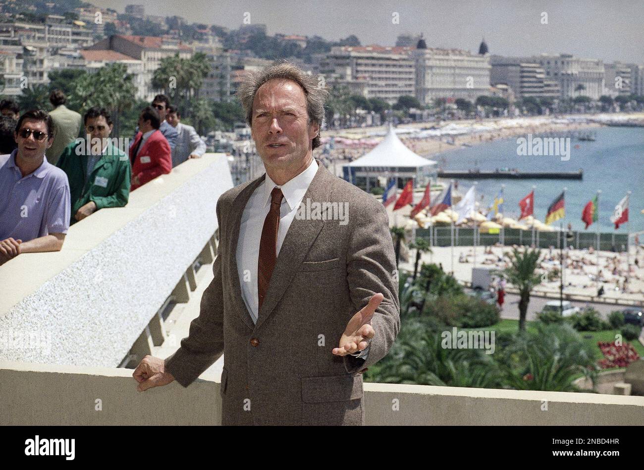 U.S. film director Clint Eastwood poses on the terrace of the Carlton ...