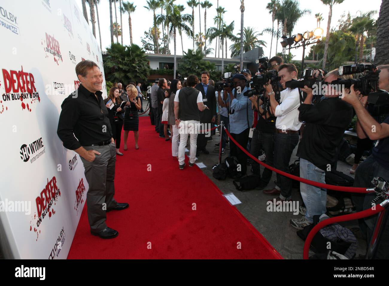 James Remar arrives at a poolside party celebrating the DVD and Blu-ray ...