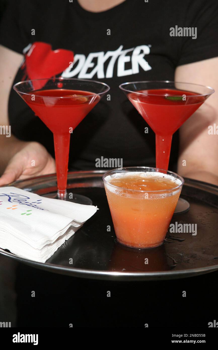 A general view of atmosphere is seen at a poolside party celebrating ...