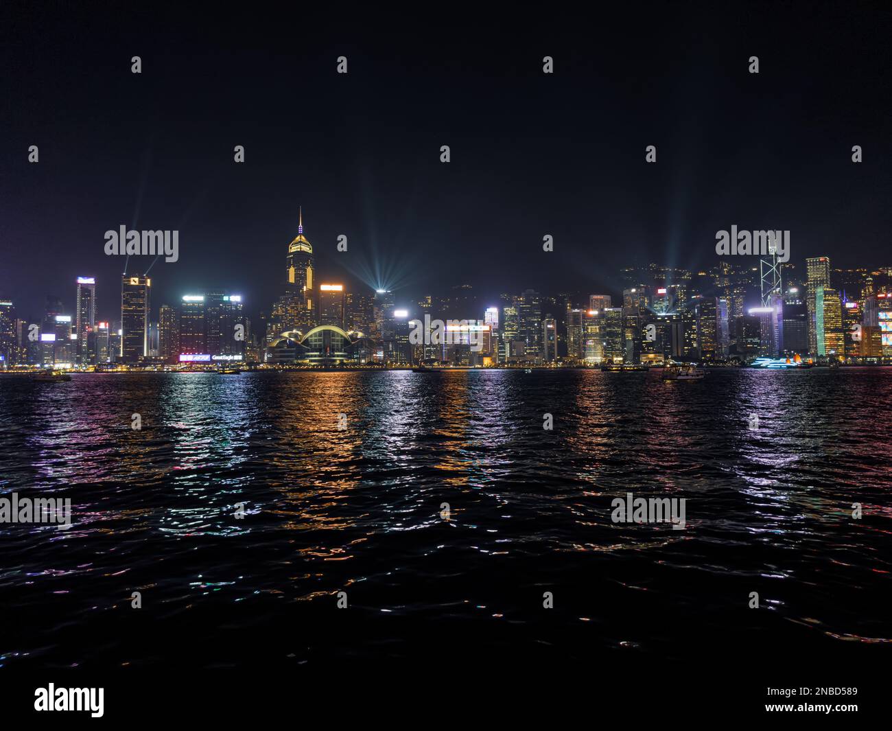 Skyline hong kong night christmas hi-res stock photography and images - Alamy
