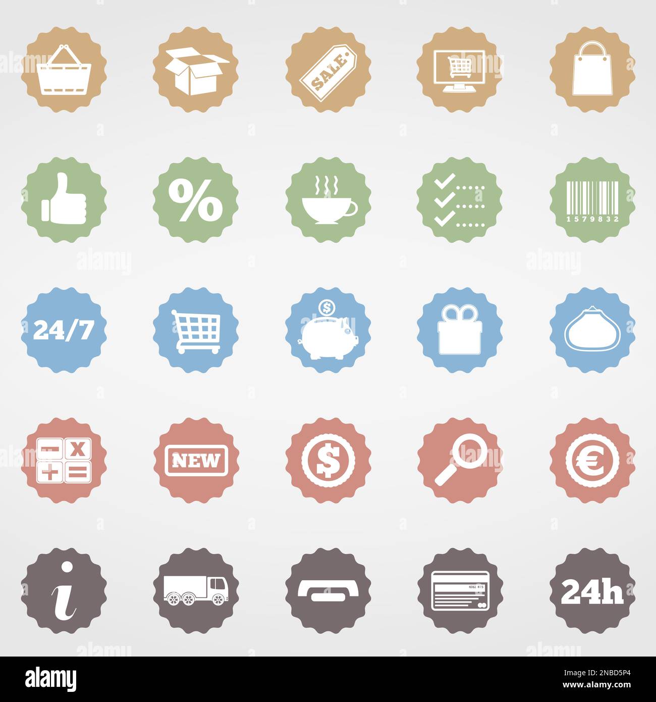 Shopping icons collection, vector eps10 illustration Stock Vector Image ...