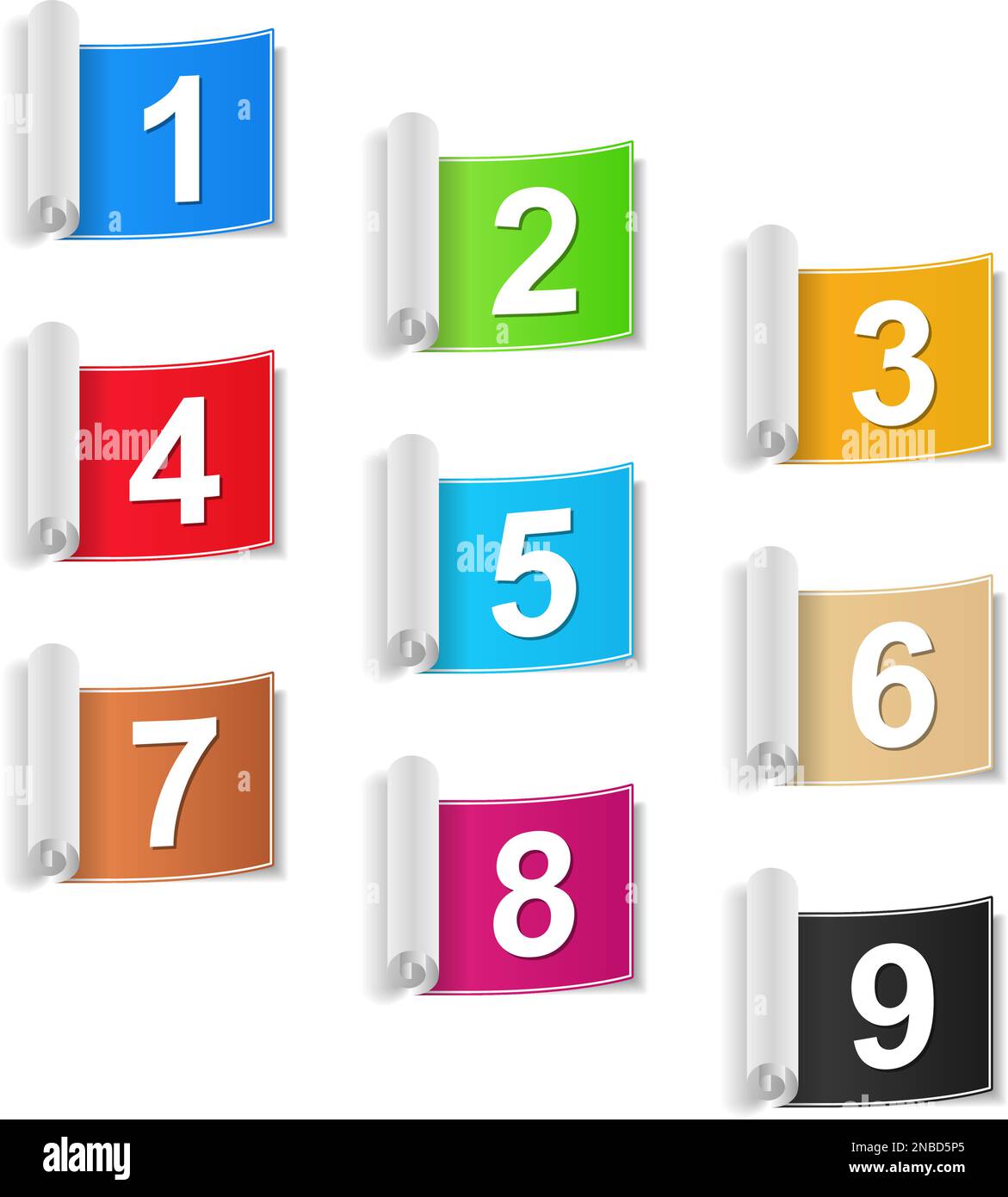 Set of numbers, vector eps10 illustration Stock Vector Image & Art - Alamy