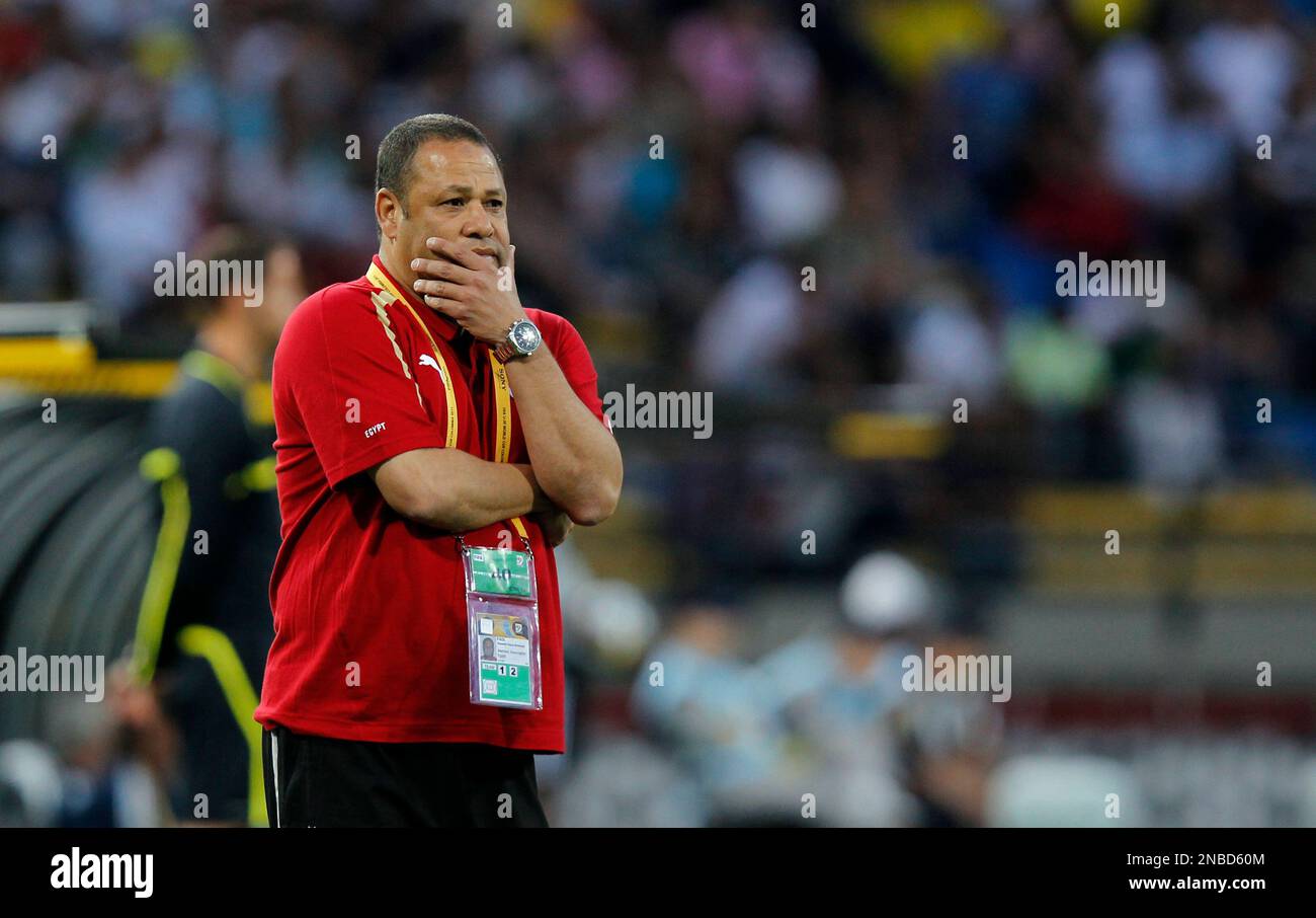 Egypt's coach Diaa El Sayed gestures during a U-20 World Cup round of ...