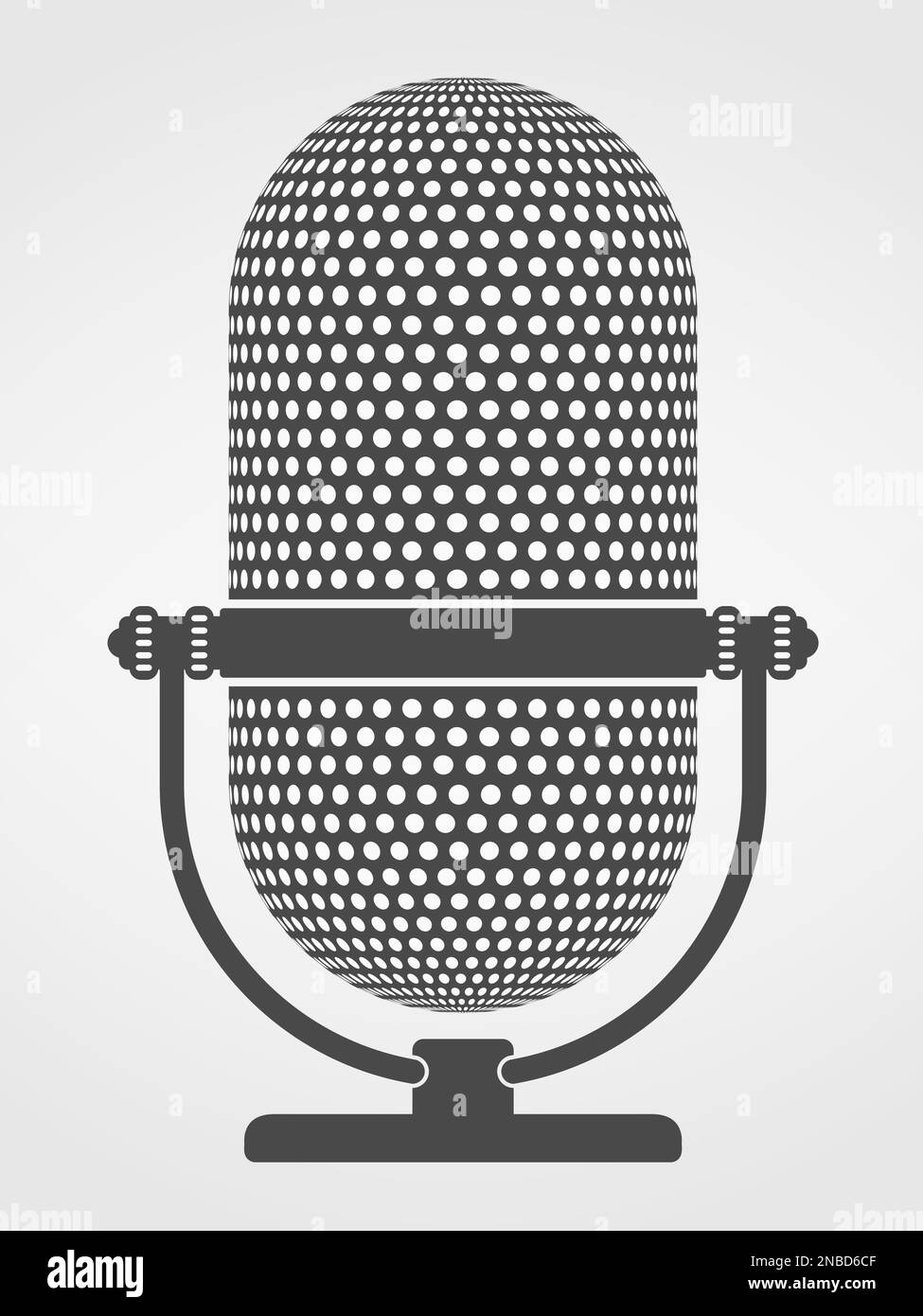 Silhouette of a microphone, vector eps10 illustration Stock Vector ...