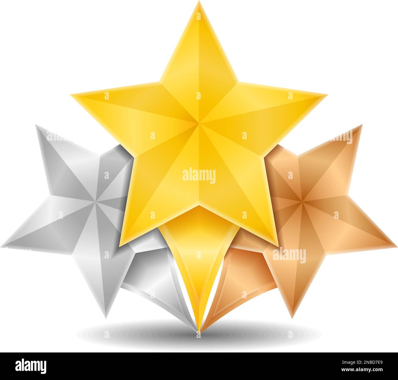 Golden, silver and bronze stars, vector eps10 illustration Stock Vector ...